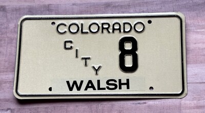 Colorado Walsh City License Plate #8 Low Single Digit | eBay