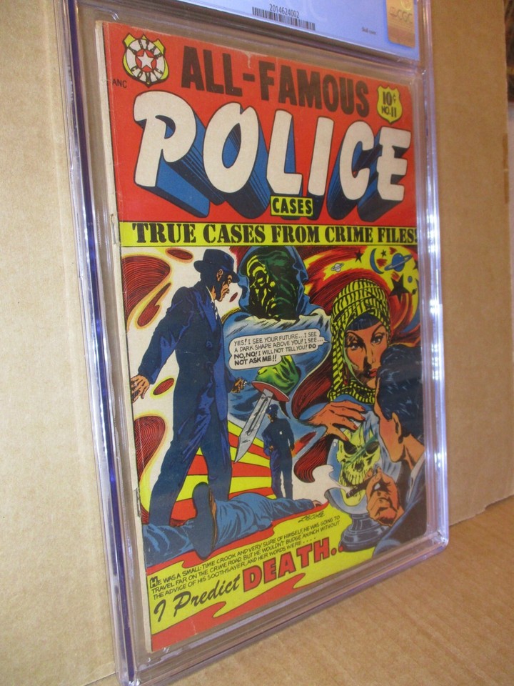 All-Famous Police 11 CGC 5.5 L.B. Cole CLASSIC SURREAL SKULL C. 1953 ...