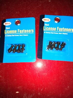 (8) pack set lot Bell Stainless Steel License Plate Fastener screws ...