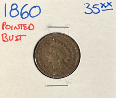 1860 INDIAN HEAD CENT POINTED BUST | eBay