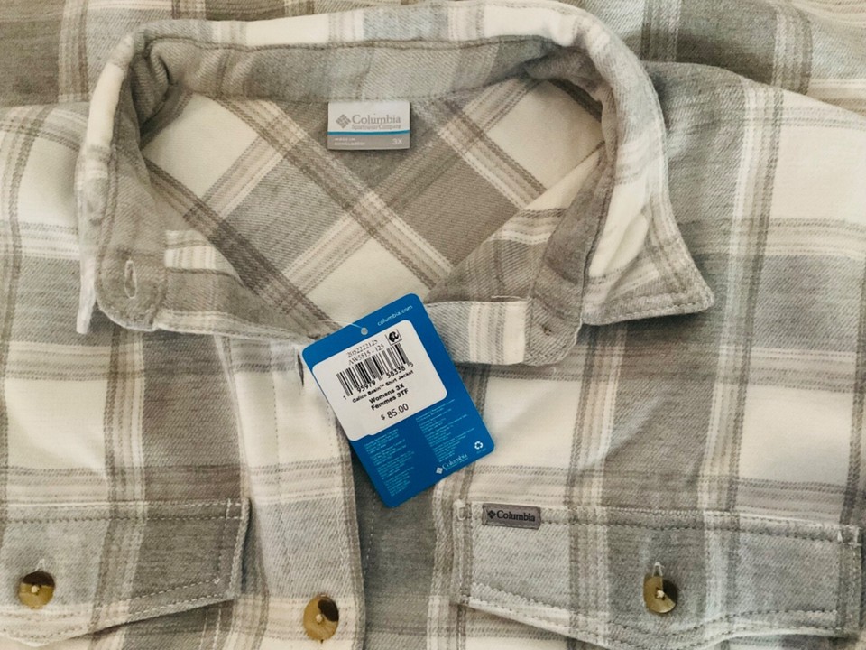 COLUMBIA Women’s Calico Basin Plaid Shacket PLUS 3X NWT $85 Jacket ...
