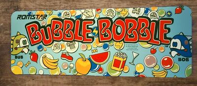 Bubble Bobble Arcade Video Game 4x12 Metal Wall Sign Marquee Banner ...