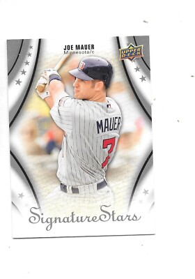 Joe Mauer HOF 2009 Upper Deck Signature Stars Baseball Card #59 ...
