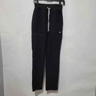 TW2000P FIGS YOLA Skinny Black zip pocket Scrub Pants Womens size XS | eBay