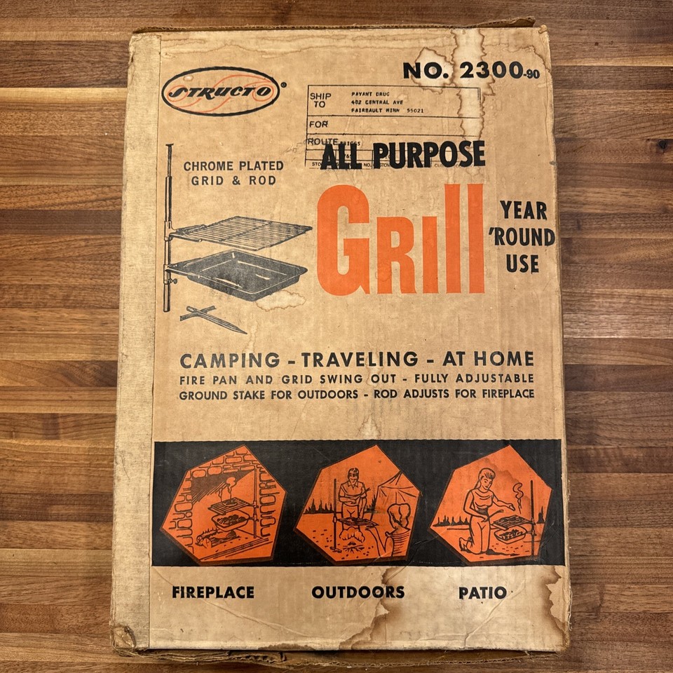 Vintage Mid Century Structo #2300 All Purpose Bar-B-Q Grill - NOS ...