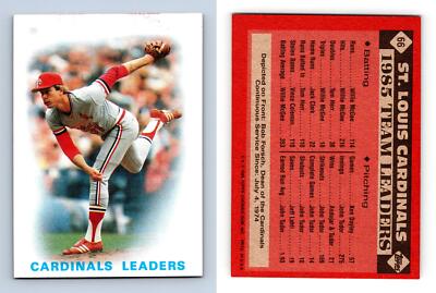 Cardinals Leaders #66 Topps 1986 Baseball Trading Card | eBay