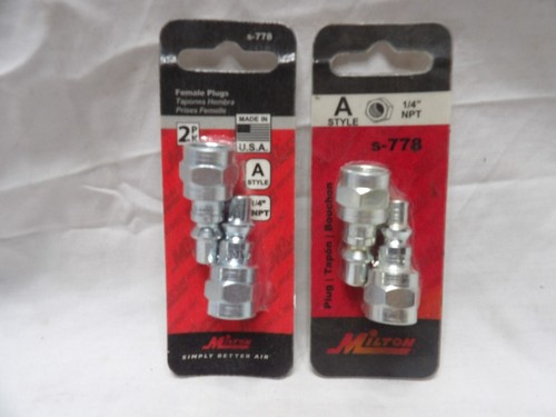 Pair of Milton Twin Pack Female Plugs 1/4" #s-778 | eBay
