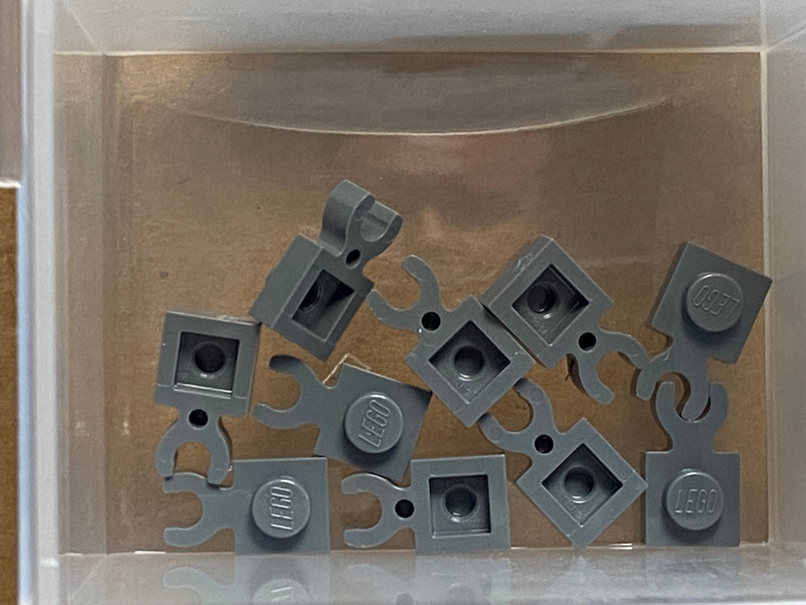 LEGO Parts - Dark Bluish Gray Plate 1 x 1 Open O Clip Thick - No 4085d ...
