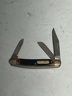 Vintage Schrade Old Timer - 3 Blade Small Folding Pocket Knife / 108OT ...