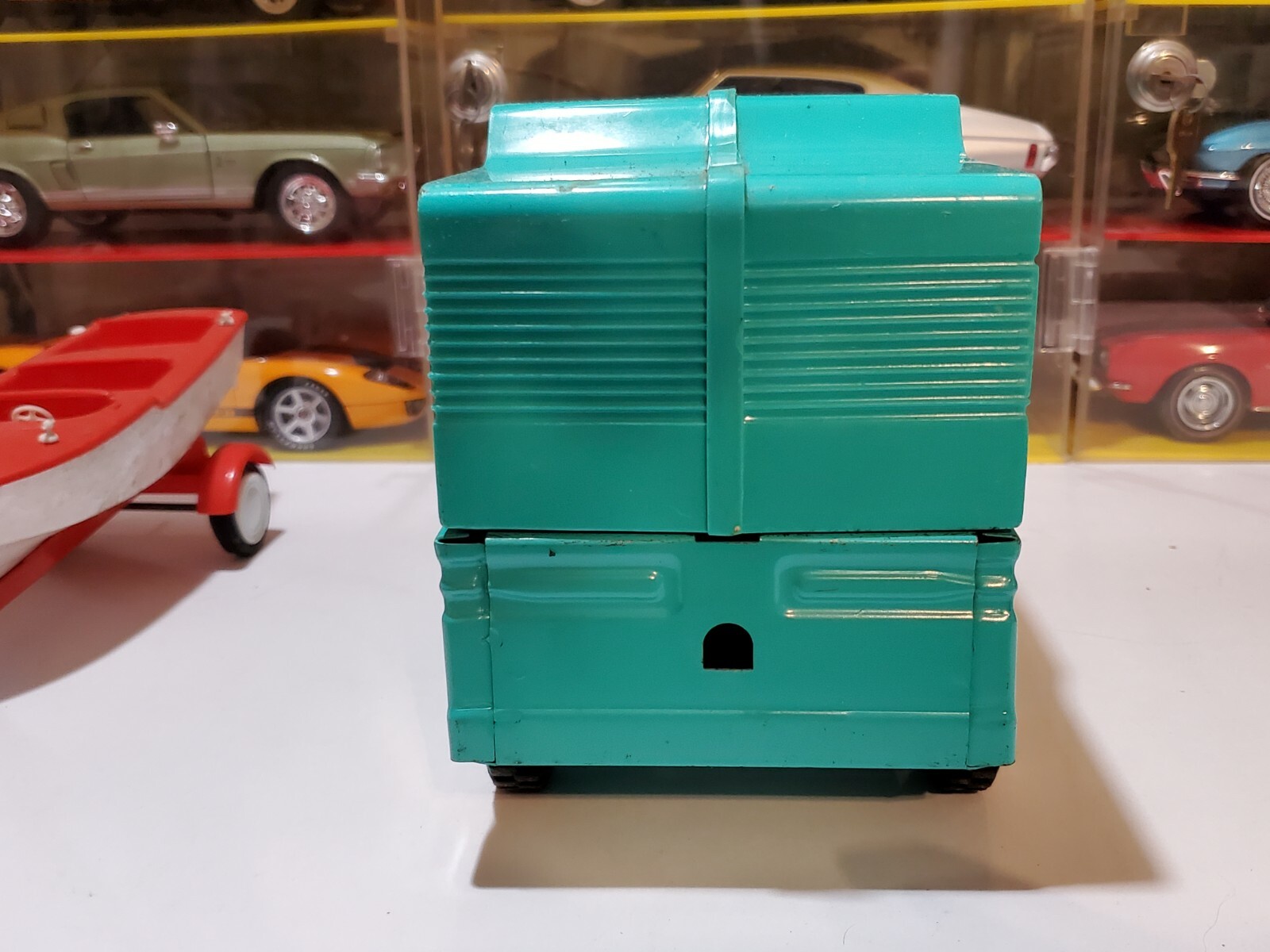 Vintage Structo Camper Truck & Boat w/ Trailer Pressed Steel Toy # 304 ...