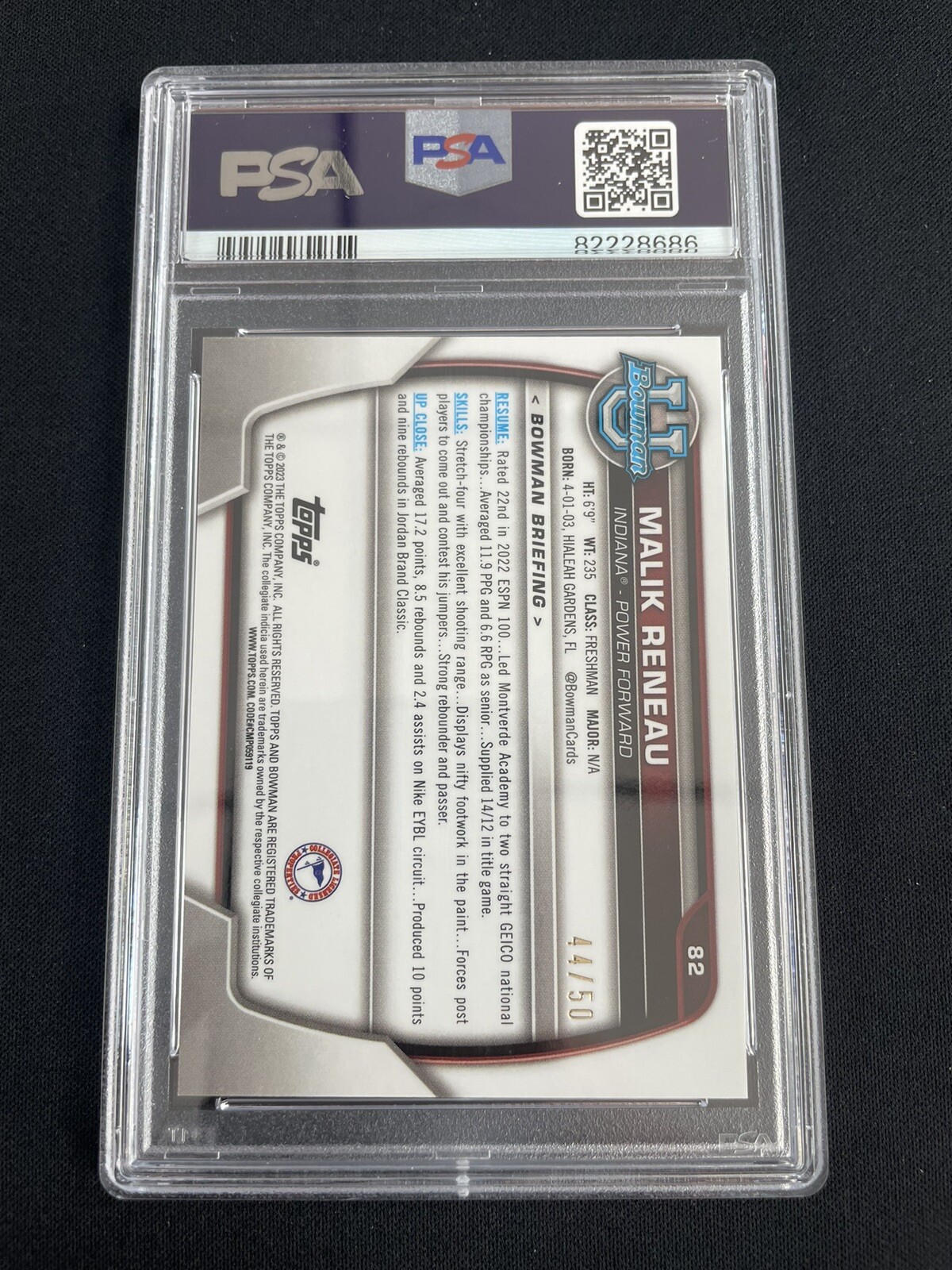 2022-23 Bowman University Chrome - Gold Shimmer Refractor #82 Malik ...