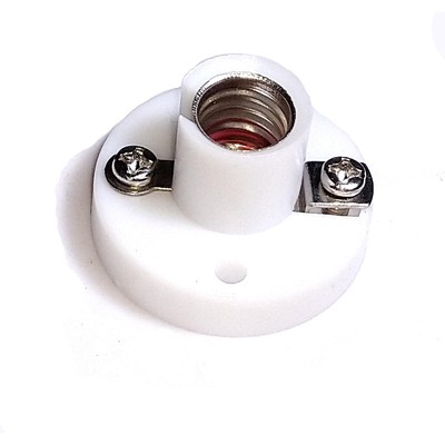 2x MES E10 Miniature Lamp Light Bulb Holder White For Miniature Eddison ...