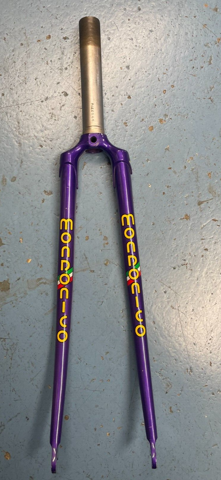 Mondonico road bike fork lugged chromoly purple 1 inch threaded steerer ...