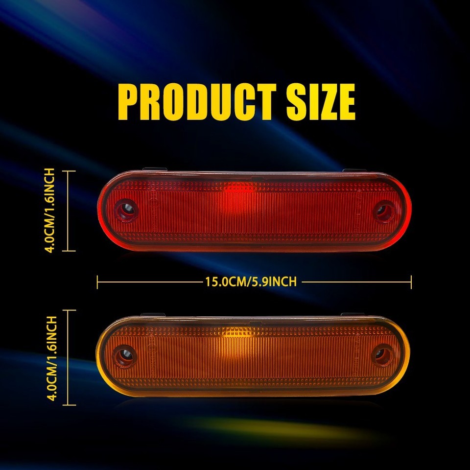 Red Amber Front Rear Bumper Side Marker Lights Fit Mazda Miata 1990 ...