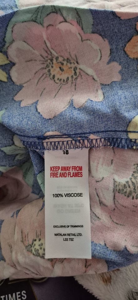 Pretty Blue Print Loose Dress By Matalan Size 18 | eBay UK