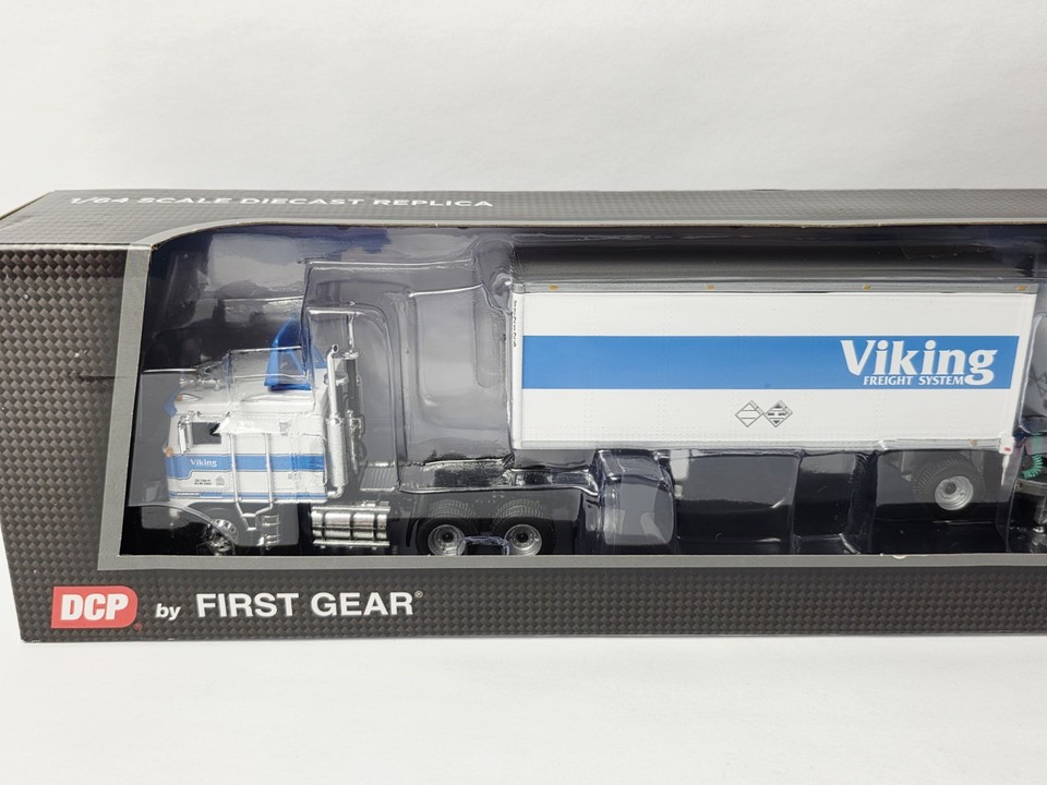 DCP VIKING FREIGHT SYSTEM KENWORTH K100 DOUBLE PUP TRAILER IN BOX NICE ...