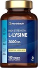 L-Lysine 2000mg | 180 Tablets | Essential Amino Acid | Premium ...