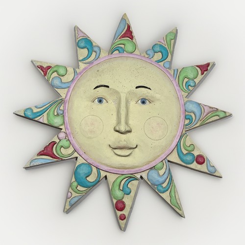 Jim Shore Wall Plaque “Apollo” Moon Sun face 2012 Outdoor Living ...