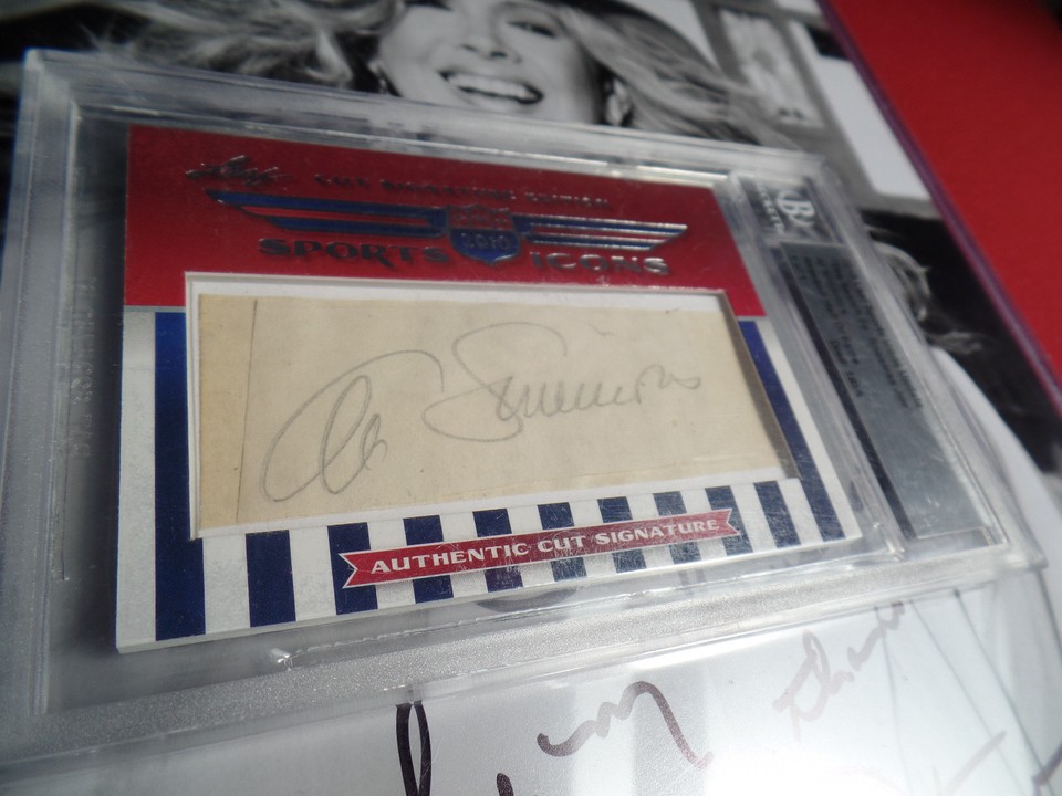 d1956 Al Simmons HUGE 1/1 AUTOGRAPH RARE Leaf Cuts signed RAZOR BGS SP ...