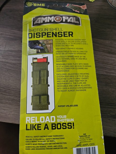 Ammopal 12 Gauge Shotgun Shell Holder Speed Reloader OD Green for sale ...