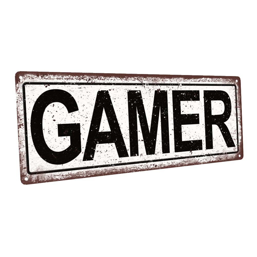 Gamer Metal Sign; Wall Decor for Mancave, Den, or Gameroom | eBay