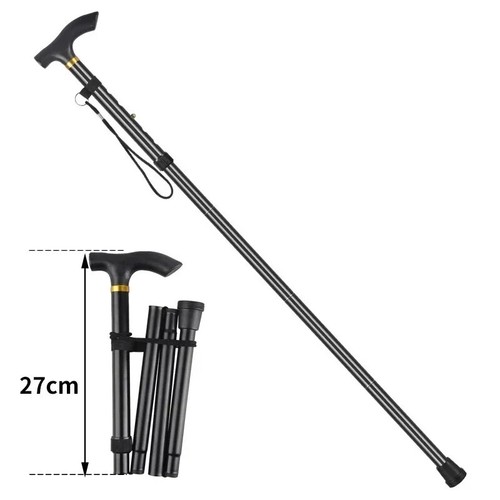 Adjustable Walking Cane Aluminum Walking Stick Folding Collapsible ...