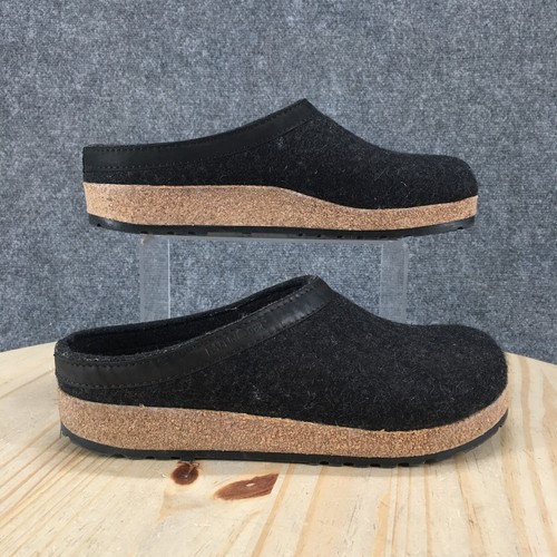 Haflinger Slippers Womens 41 Grizzly Slip On Clog Mules Round Toe Comfort Black | eBay