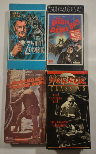 Horror VHS Lot Classics Devil Bat Vampire Corpse Vanishes Hunchback ...