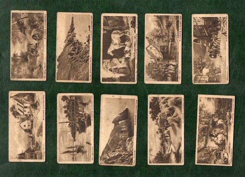 10 x Rare Cigarette cards mixed lot catalog value £85.oo, some bad ...