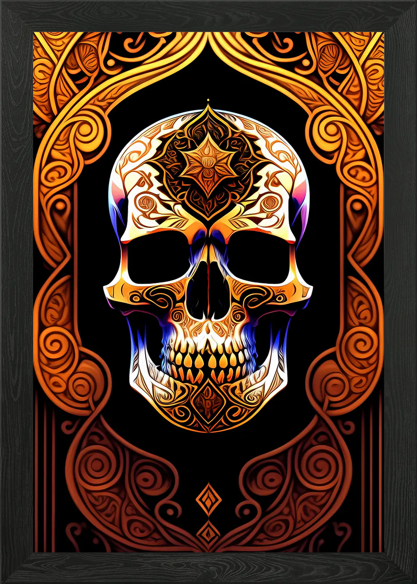 Skull 31 Framed Wall Art Poster Canvas Print Picture | eBay UK