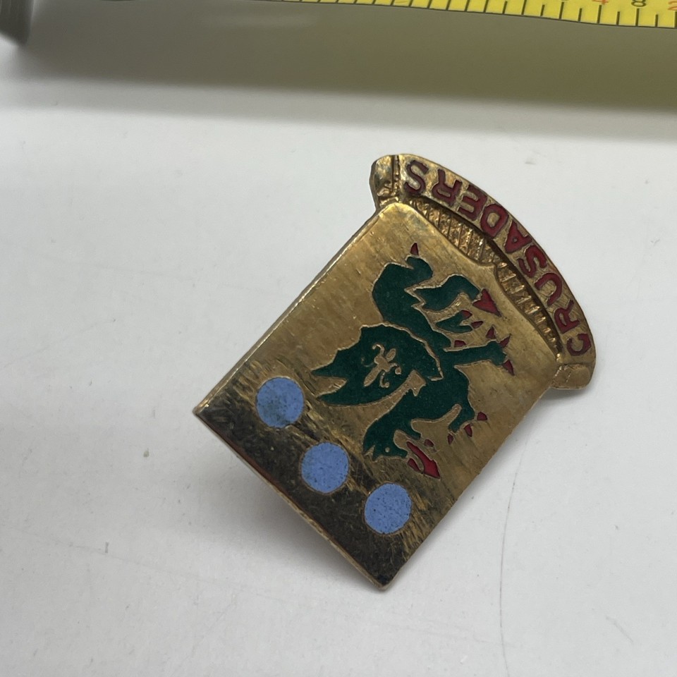 U.S. Military 72nd Armor Regiment DI DUI Crest Pin Clutch CRUSADERS NHM ...