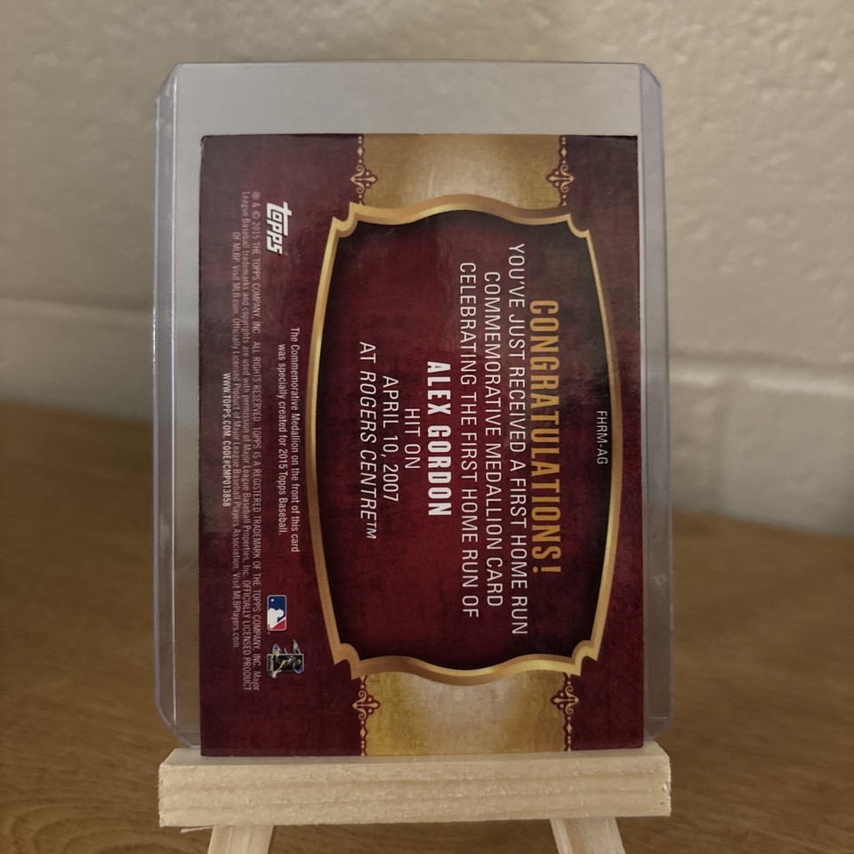 2015 Topps First Home Run Medallions Alex Gordon #FHRM-AG | eBay