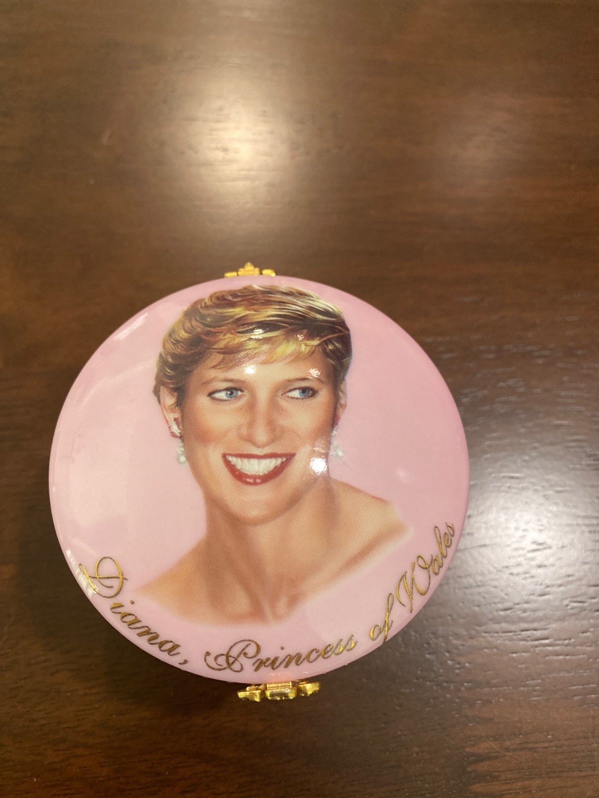 Vintage Princess Diana Princess Of Wales Pink Porcelain Music Box 3 1/2 ...