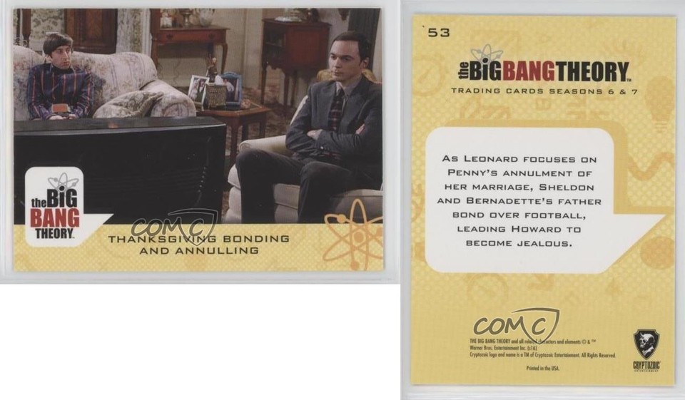 2016 The Big Bang Theory Seasons 6 & 7 Howard Wolowitz Sheldon Cooper ...