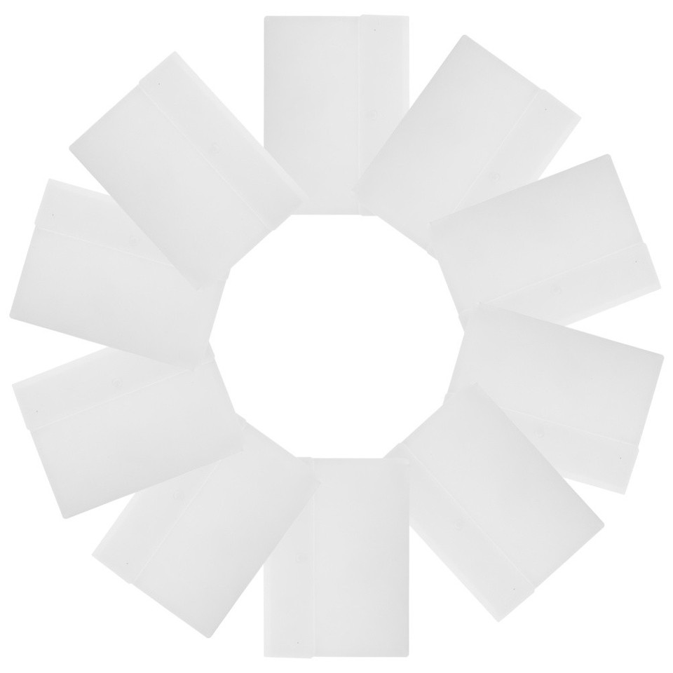 10pcs Document Folder: A4 Button Snap File Bag - File Pocket Folder ...