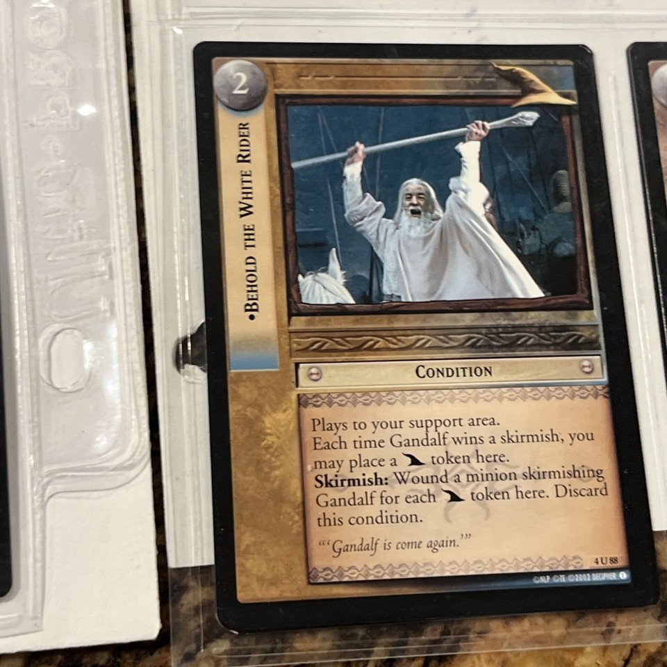 The Two Towers Lord of the Ring LOTR Decipher Unplayed Foil & Base ...