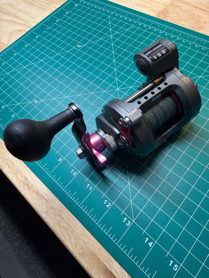 Okuma Cold Water LC Trolling Reel Ladies Edition LEFT HANDED CW-203DLX ...