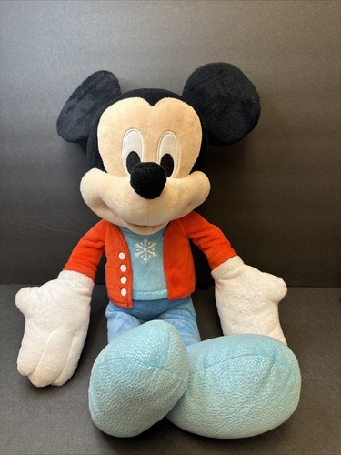 Mickey Mouse Disney Store Snowflake Plush Winter Holiday Stuffed Animal ...