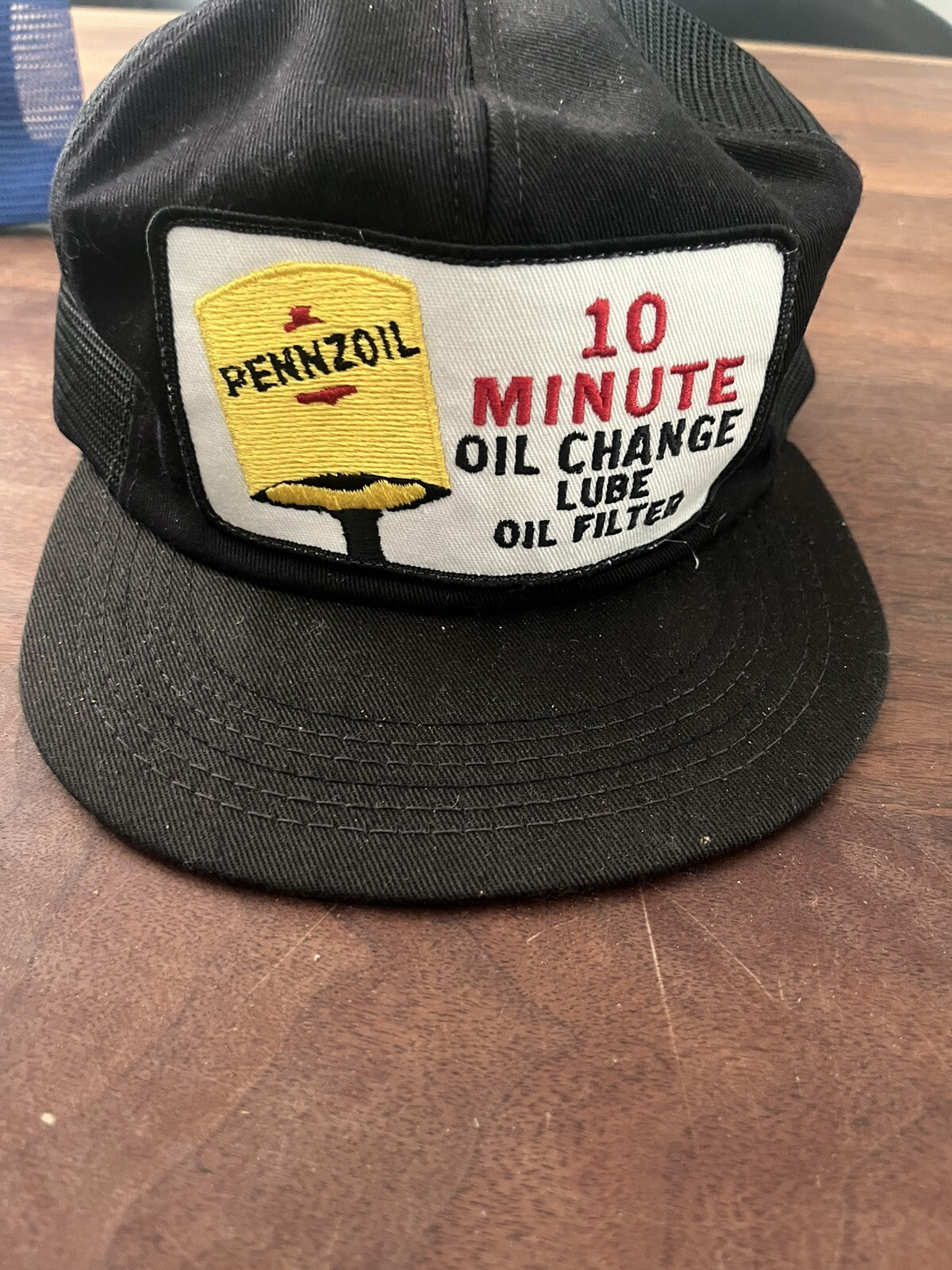 Vintage Mesh Snapback Trucker Patch Hat Cap Pennzoil… Gem