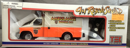 Rare Vintage Toy 911 Rescue Squad Ambulance by TEK TOYS Wireless Radio ...