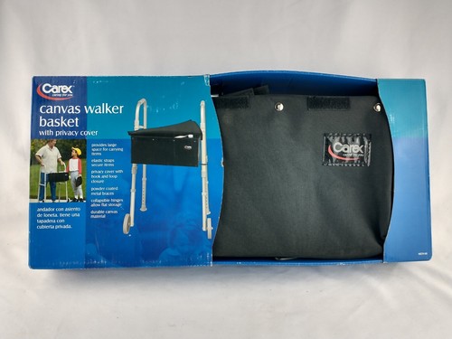 Carex Black Canvas Walker Basket Walker Storage Fits Most Walkers ...