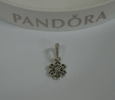 Pandora Floral Daisy Lace Pendant Charm - Sterling Silver - 791835 | eBay