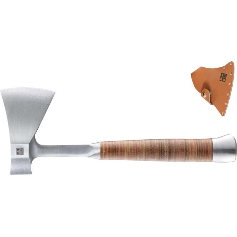 Halder 3555.375 Hand Axe with Full Steel Handle and Leather Grip Silver ...