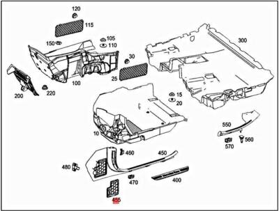 Genuine MERCEDES A205 C205 C238 C253 S205 W205 Maintenance flap ...