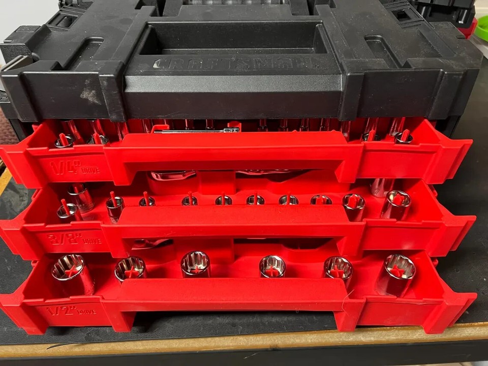 230 pc Craftsman Versa Stack Socket Organizer for Milwaukee Low Profile ...