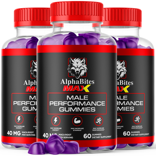 (3 Pack) Alpha Bites Max Gummies AlphaBites Max Supplement for Men (180 ...