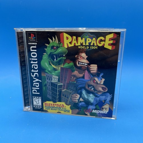 Rampage World Tour (PlayStation 1, 1997) with Manual Tested & Working ...