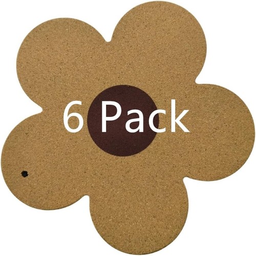 Cork Trivet, 6 Pack High Density Flower Shaped Trivets for Wood Color ...