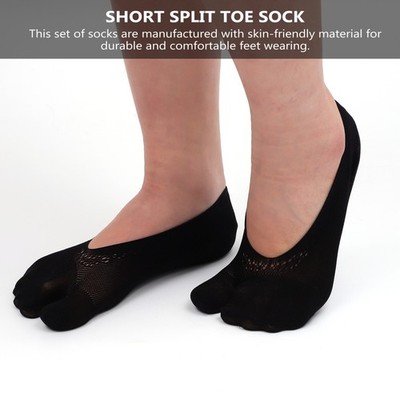 2 Pairs Nylon Toe Socks Women with Toes Separated for Separating | eBay ...