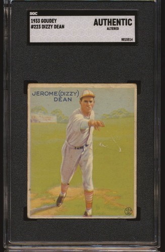 1933 Goudey #233 Jerome Dizzy Dean HOF SGC Authentic CENTERED AMAZING ...